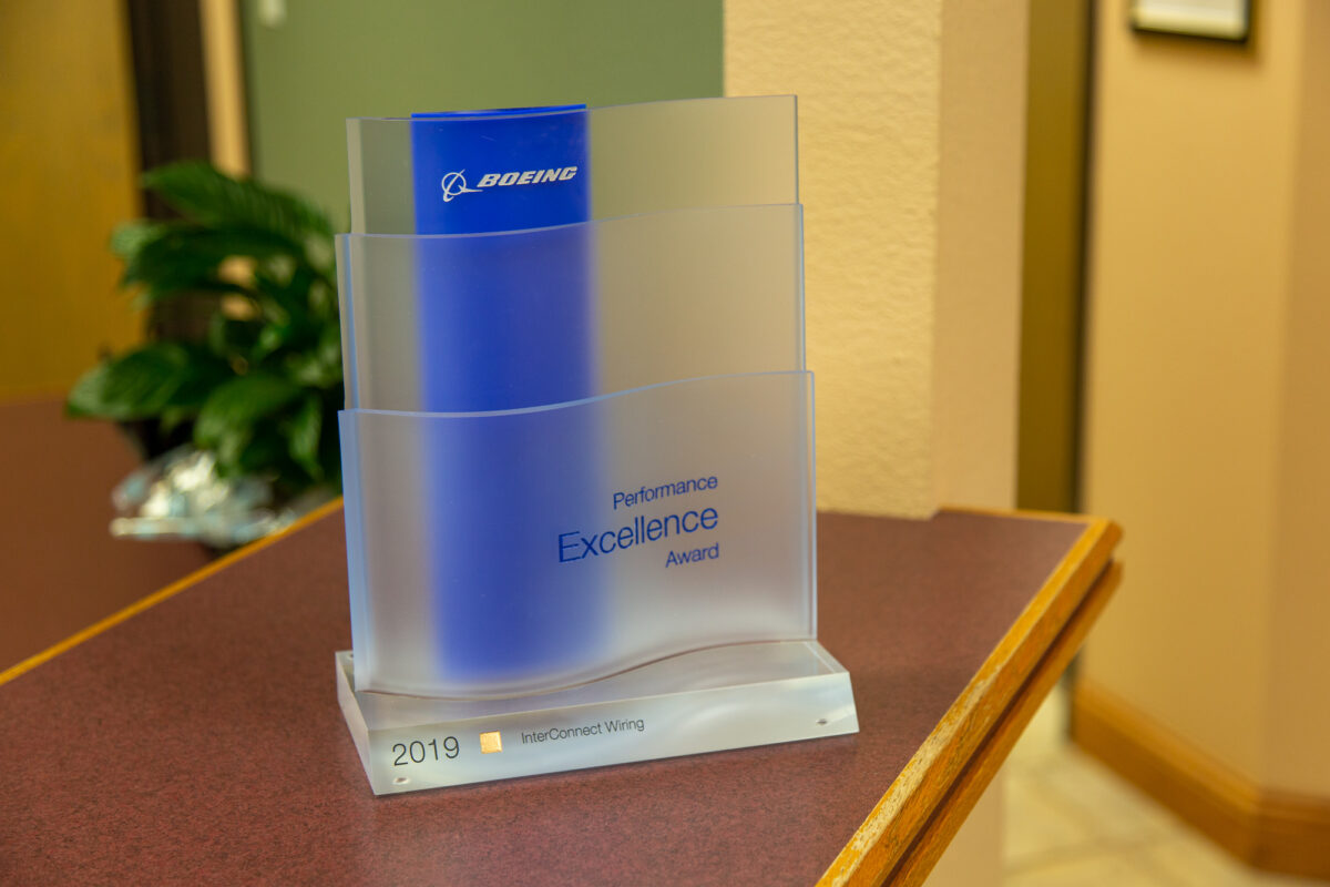 InterConnect Wiring Receives Gold Boeing Performance Excellence Award